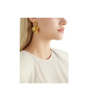 JENNIFER BEHR Gold-plated Floral Drop Earrings