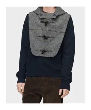 MAISON MARGIELA Checked Wool Cropped Vest