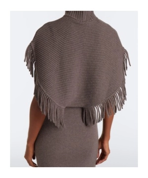 Simkhai Jordan Caped Wool And Cashmere Maxi Dress