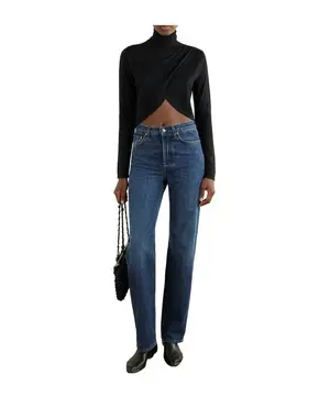Le Kasha Cropped Cut-out Cashmere Turtleneck Sweater