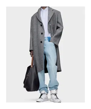 MAISON MARGIELA Check Frayed Coat