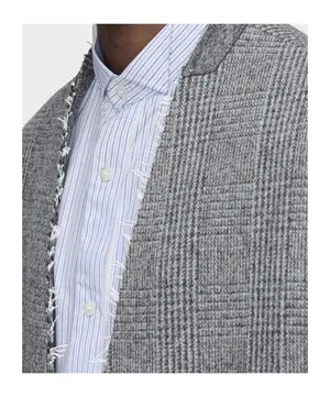 MAISON MARGIELA Check Frayed Coat