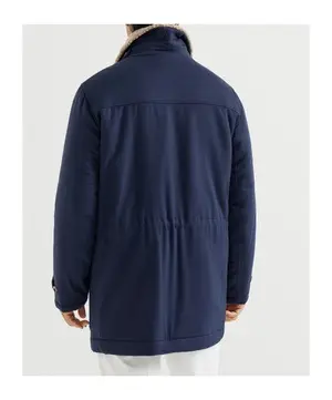 Brunello Cucinelli Cashmere And Vicu?a Coat With Shearling Lining