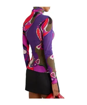 Emilio Pucci Printed Tulle Blouse