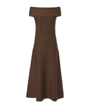 Simkhai Camilla Off-shoulder Wool Midi Dress