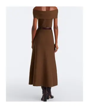 Simkhai Camilla Off-shoulder Wool Midi Dress