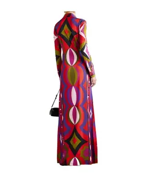 Emilio Pucci Printed Satin Maxi Dress