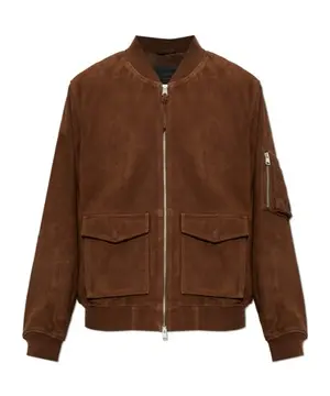 ALLSAINTS Suede Bomber Jacket