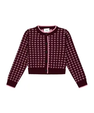 Fendi Structured Ff Cardigan - Brown