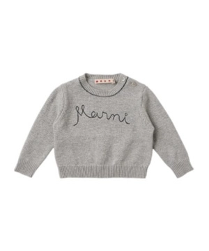 Marni Ribbedcollar Knit Sweater - Gray