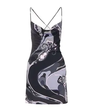 Emilio Pucci Printed Satin-jersey Mini Dress