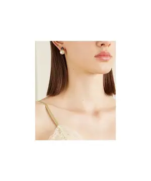 JENNIFER BEHR Gold-tone Sapphire And Pearl Drop Earrings