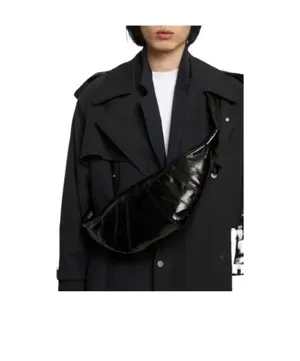 LEMAIRE Bellows Shoulder Bag With Handle - Black