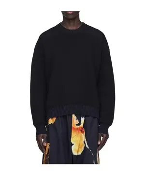 Y3 Loosefitting Crewneck Knit Sweater