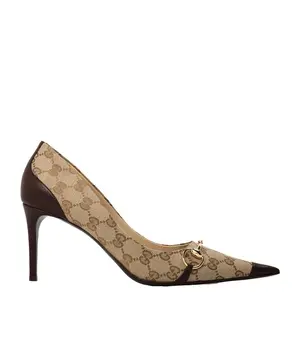Gucci Patterned Fabric Pointed-toe Stiletto Pumps - No