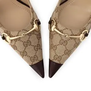 Gucci Patterned Fabric Pointed-toe Stiletto Pumps - No