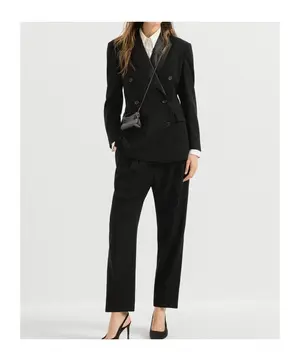 Brunello Cucinelli Viscose And Virgin-wool Tuxedo Trousers