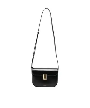 Calvin Klein Small Leather Shoulder Bag - Black