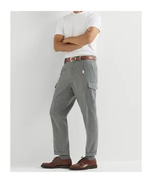 Brunello Cucinelli Virgin Wool Flannel Trousers With Cargo Pockets