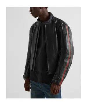 Gucci Standcollar Leather Jacket