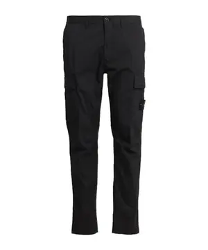 Stone Island Mid-rise Straight-leg Trousers - Black