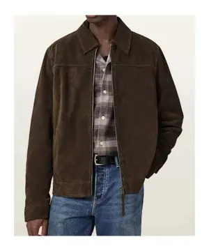ALLSAINTS Suede Zip Jacket