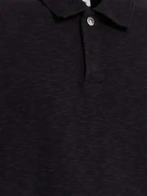 Stone Island Long-sleeve Polo Shirt With Ribbed Collar