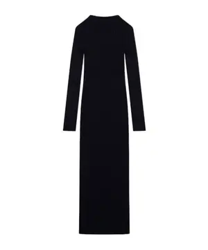 Armani Exchange Ribbed Long-sleeve Dress