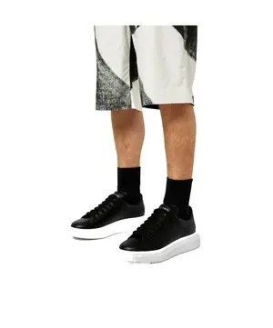 Alexander McQueen Oversized Leather Trainers - Black