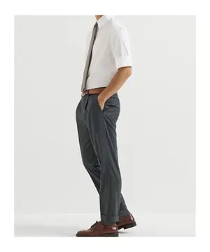 Brunello Cucinelli Virgin Wool Flannel Trousers With Pleat