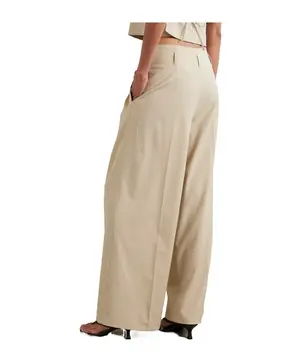 KALLMEYER Pleated Wool-blend Wide-leg Pants