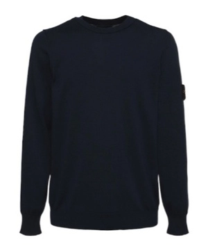 Stone Island Crew Neck Sweatshirt With Long Sleeves - Black
