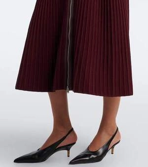 Simkhai Ismelle Belted Ribbed-knit Shirt Dress - Wine Red