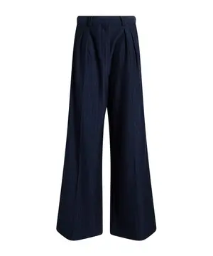 Max Mara Striped Loose Pants - Blue