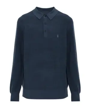 ALLSAINTS Long-sleeve Polo Shirt - Blue