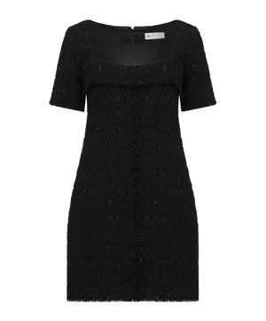 Tory Burch Shiny Solidcolor Flare Skirt - Black