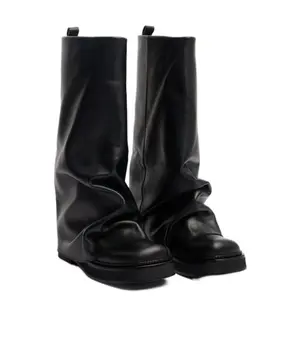Attico Thigh-high Boots With Ruched Shaft
