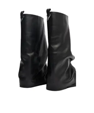 Attico Thigh-high Boots With Ruched Shaft