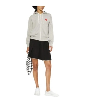 Play Comme Des Garcon Embroidered Heart Zipped Hoodie - No