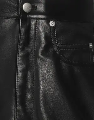 Rick Owens Solidcolor Leather Skirt