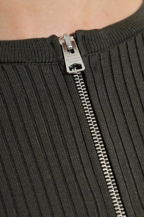 ALLSAINTS Zip Front Rib Knit Cardigan
