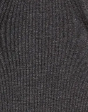 Brunello Cucinelli Solid-color Wool V-neck Knit T-shirt