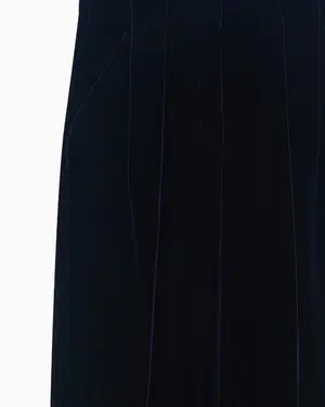 Giorgio Armani Double-darted Velvet Trousers