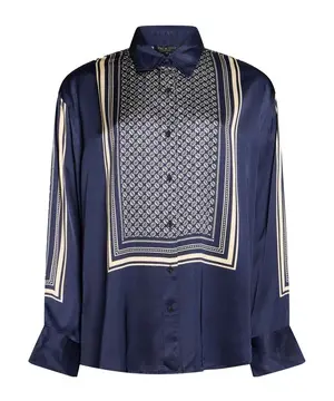Rag & Bone Two-tone Satin Shirts - Blue