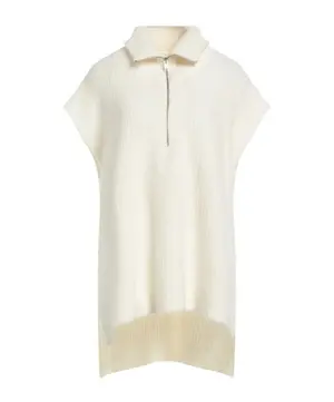 GANNI Solid-color Lightweight Knit Short-sleeve Top - White