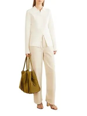 Ulla Johnson Suede Tote Bag With Painted Edges