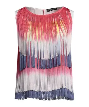 Dolce & Gabbana Multi-color Sleeveless Top - Red