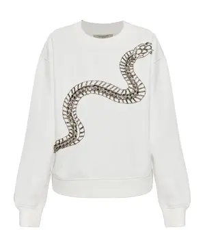 ALLSAINTS Snake Embroidered Crew Sweatshirt