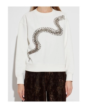 ALLSAINTS Snake Embroidered Crew Sweatshirt