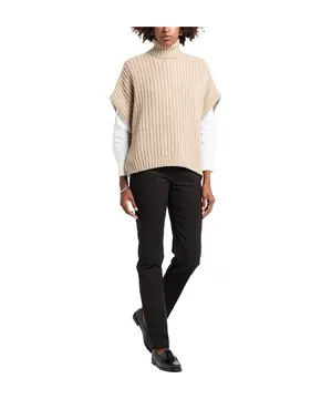 Brunello Cucinelli Mediumweight Cashmere Shortsleeve Turtleneck Sweater
